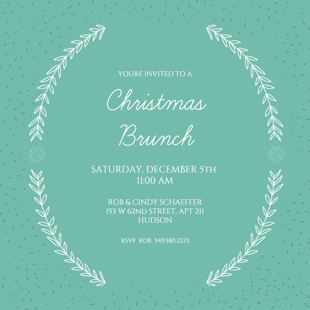 Branching Out - Christmas Invitation Template (Free) | Greetings Island