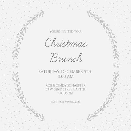 Branching Out - Christmas Invitation Template (Free) | Greetings Island