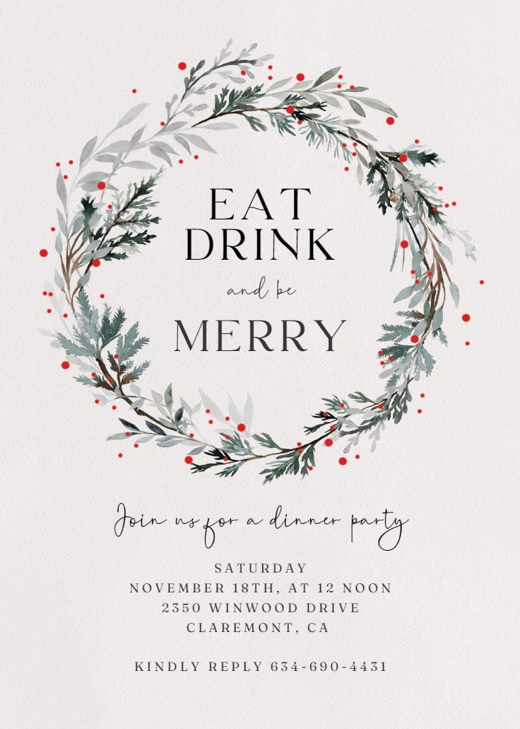 Christmas Party Invitation Templates 2024 Free Greetings Island