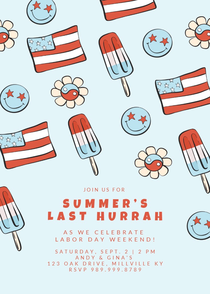 Summer’s Last Hurrah - Holidays Invitation Template | Greetings Island