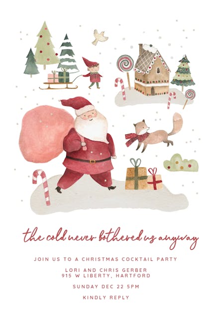 Never Bothered Us - Christmas Invitation Template | Greetings Island