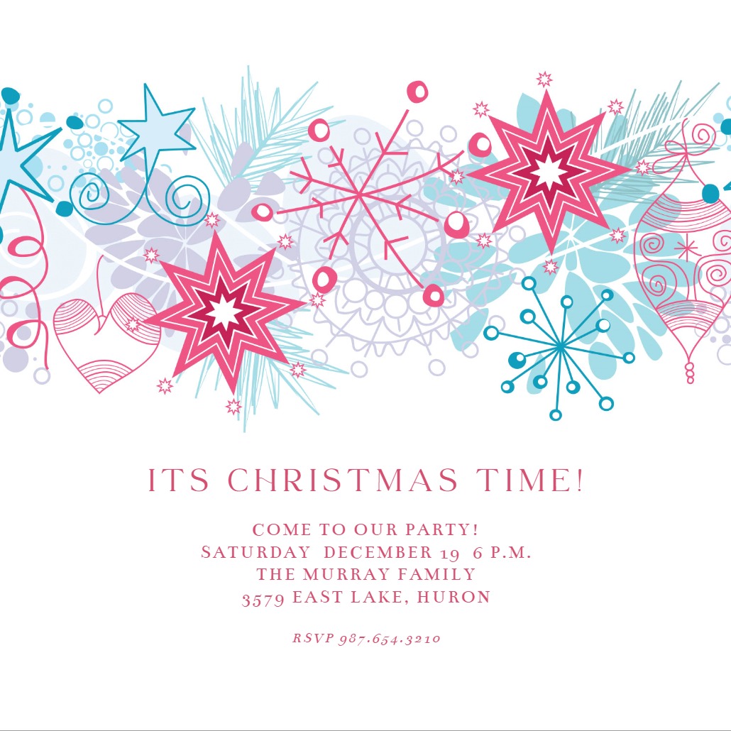 Winter - Christmas Invitation Template (Free) | Greetings Island
