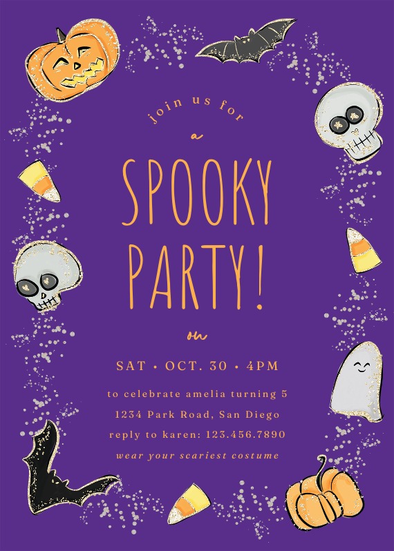 Cute Halloween - Halloween Party Invitation Template | Greetings Island