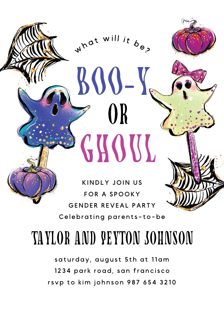 Ghosts - Halloween Party Invitation Template (Free) | Greetings Island