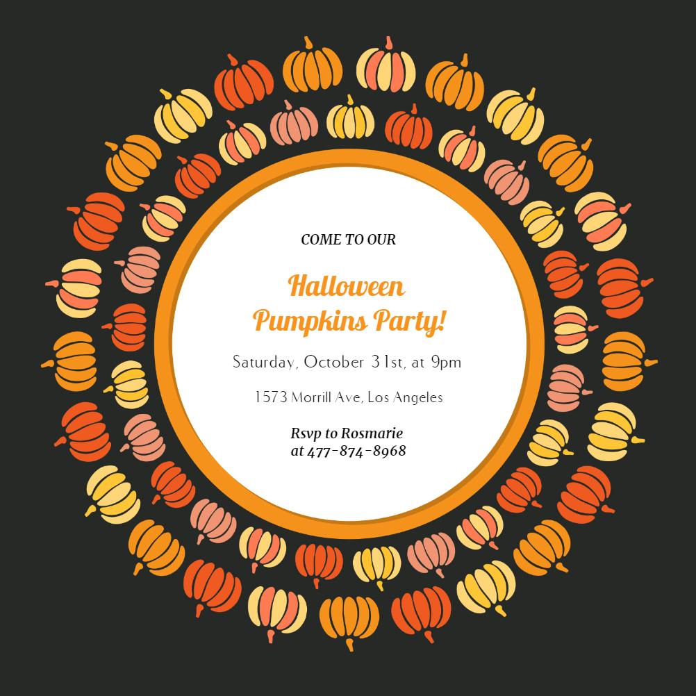 Pumpkin Roundup - Halloween Party Invitation Template (Free ...