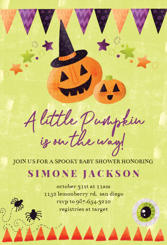 Spooky Pumpkin - Halloween Party Invitation Template (Free) | Greetings ...