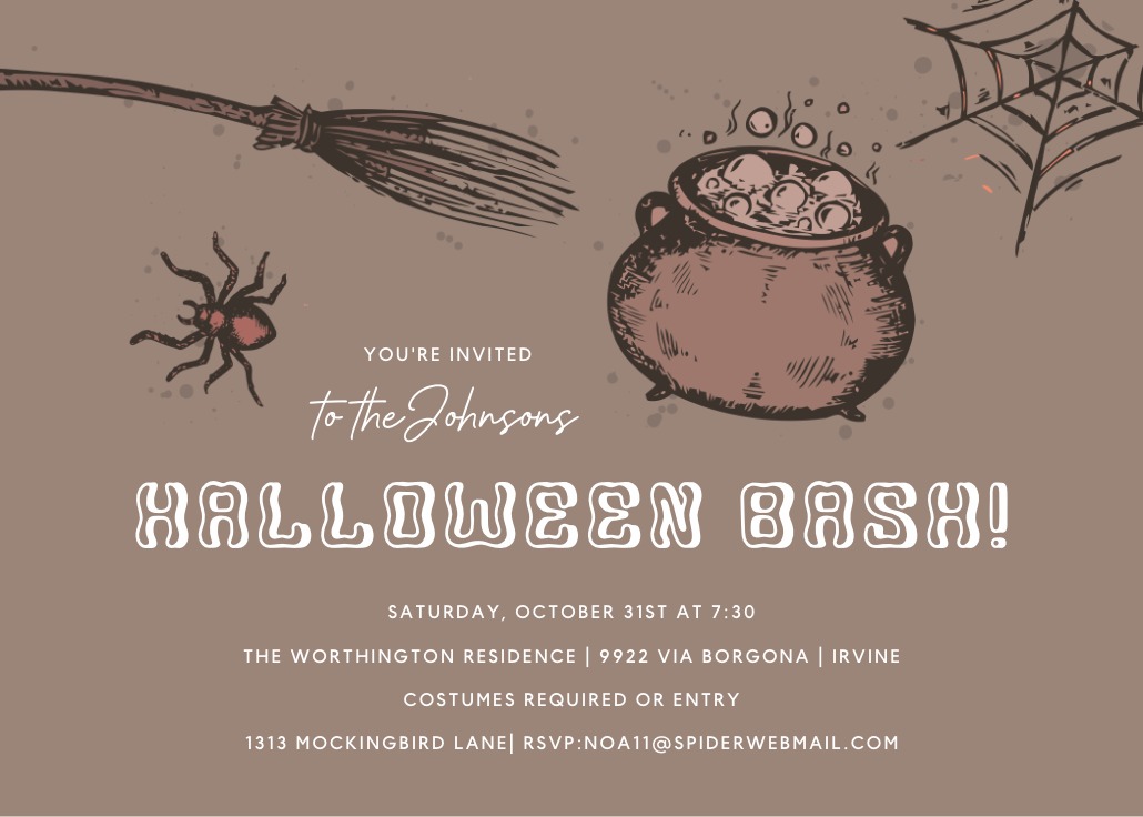 Spooky - Halloween Party Invitation Template (Free) | Greetings Island