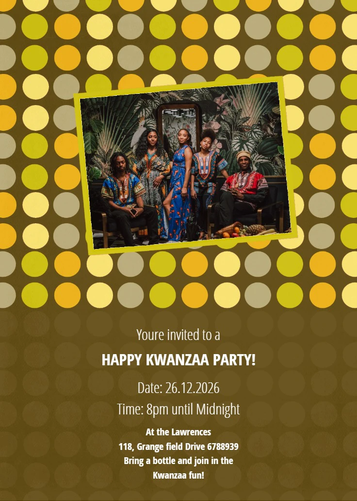 Free Kwanzaa Invitation Templates | Greetings Island