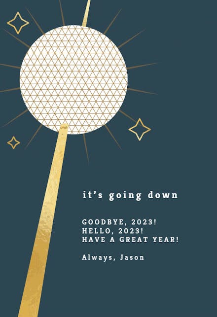 Ball Drop - New Year Card (Free) | Greetings Island