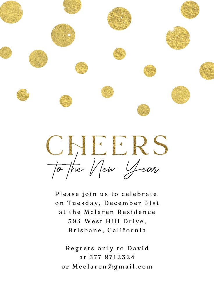 New Year Invitation - New Year Invitation Template (Free) | Greetings ...