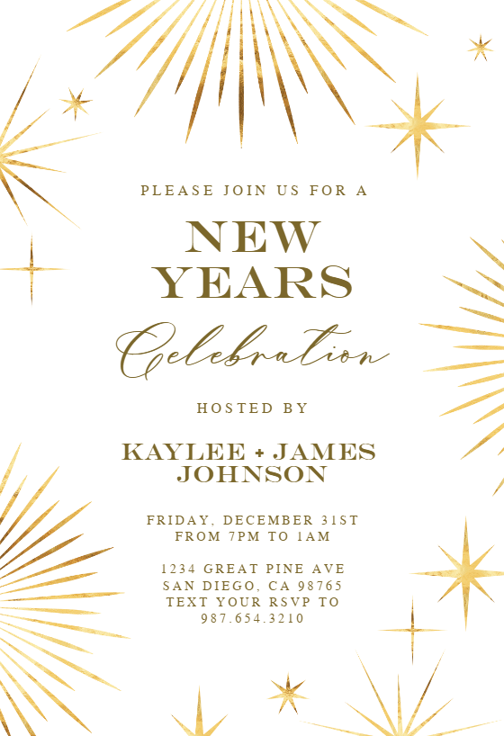 New Year Invitation - New Year Invitation Template (Free) | Greetings ...