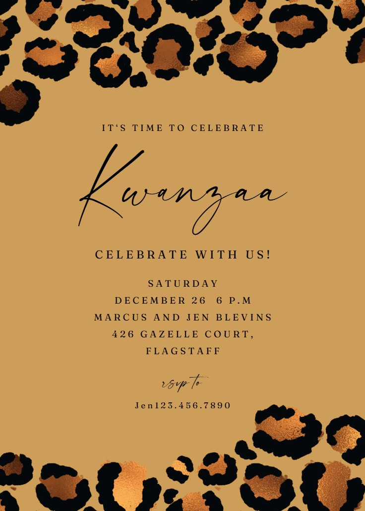 Wild leopard - Bridal Shower Invitation Template (Free) | Greetings Island