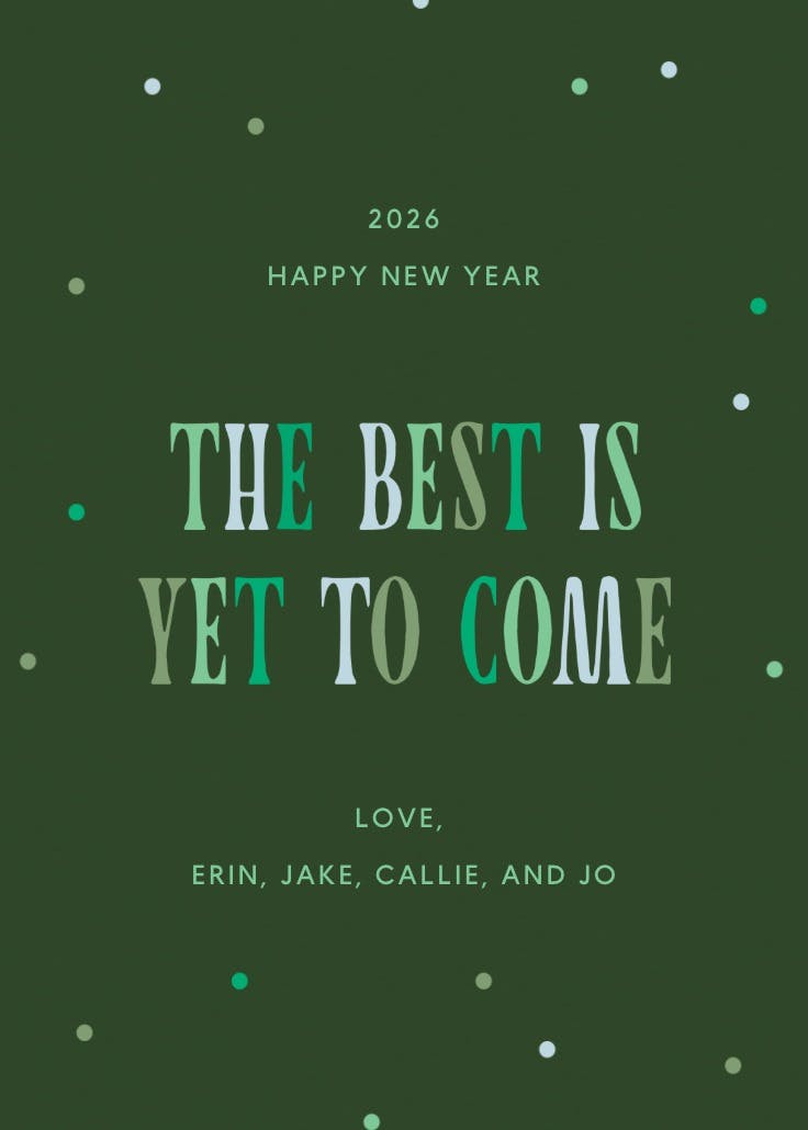 Good Things Ahead - New Year Card (Free) | Greetings Island