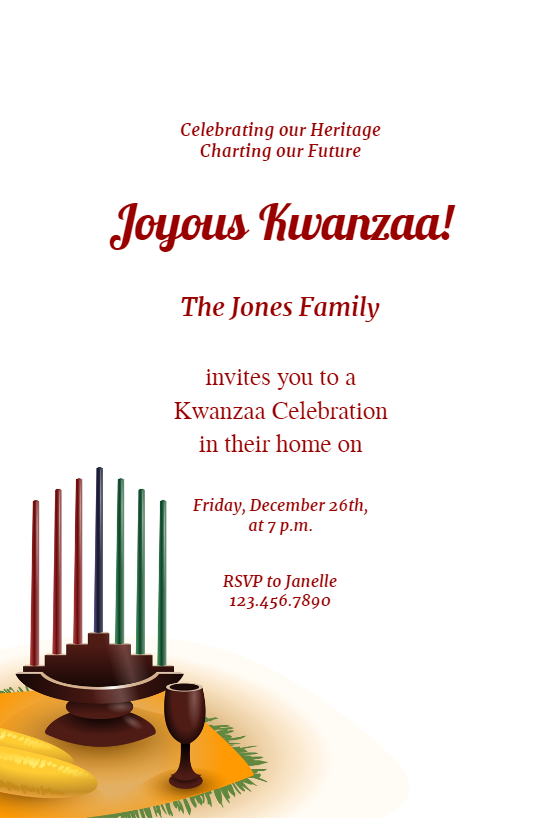 Festive Candles - Hanukkah Invitation Template (Free) | Greetings Island