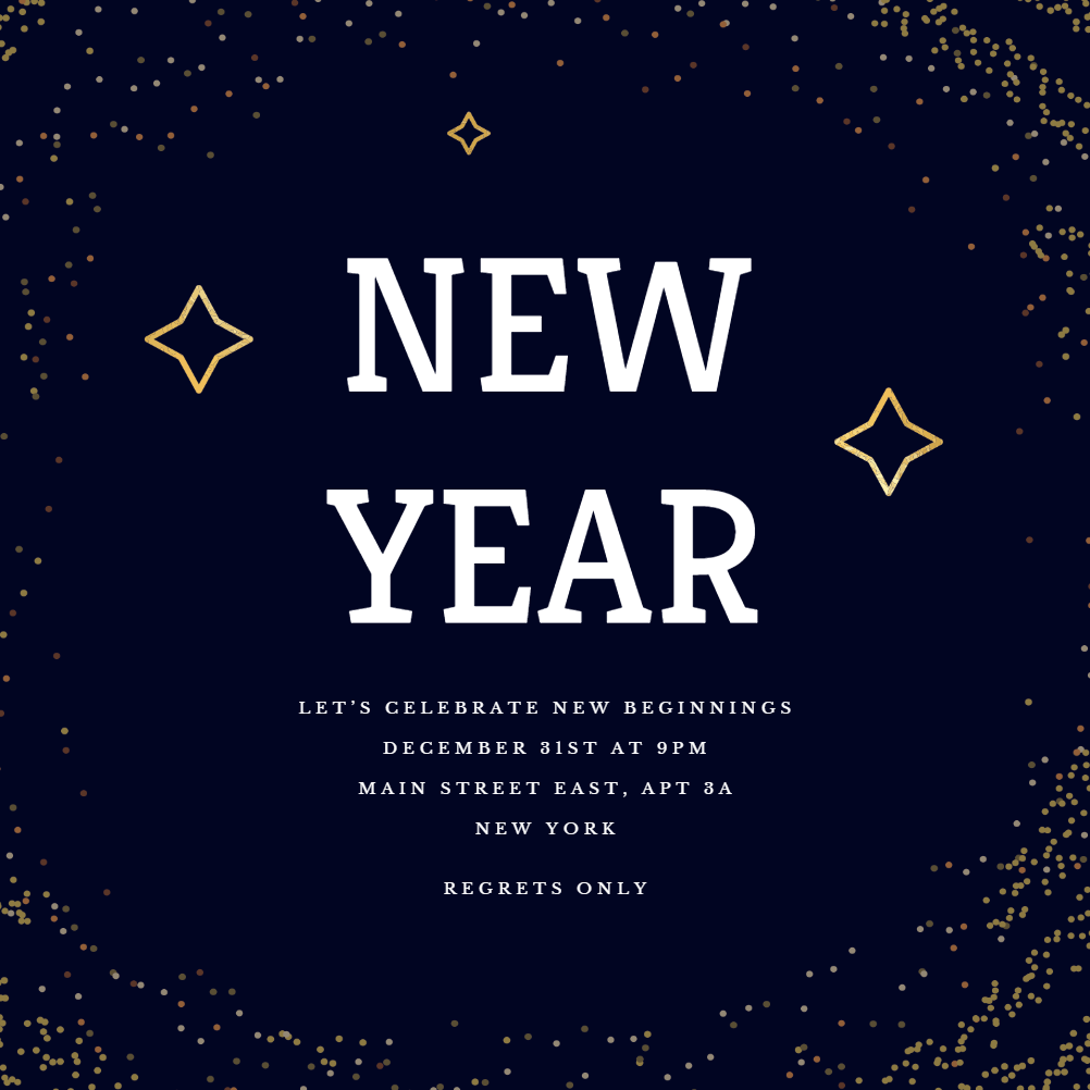 New Year's Eve Invitation Templates (Free) | Greetings Island