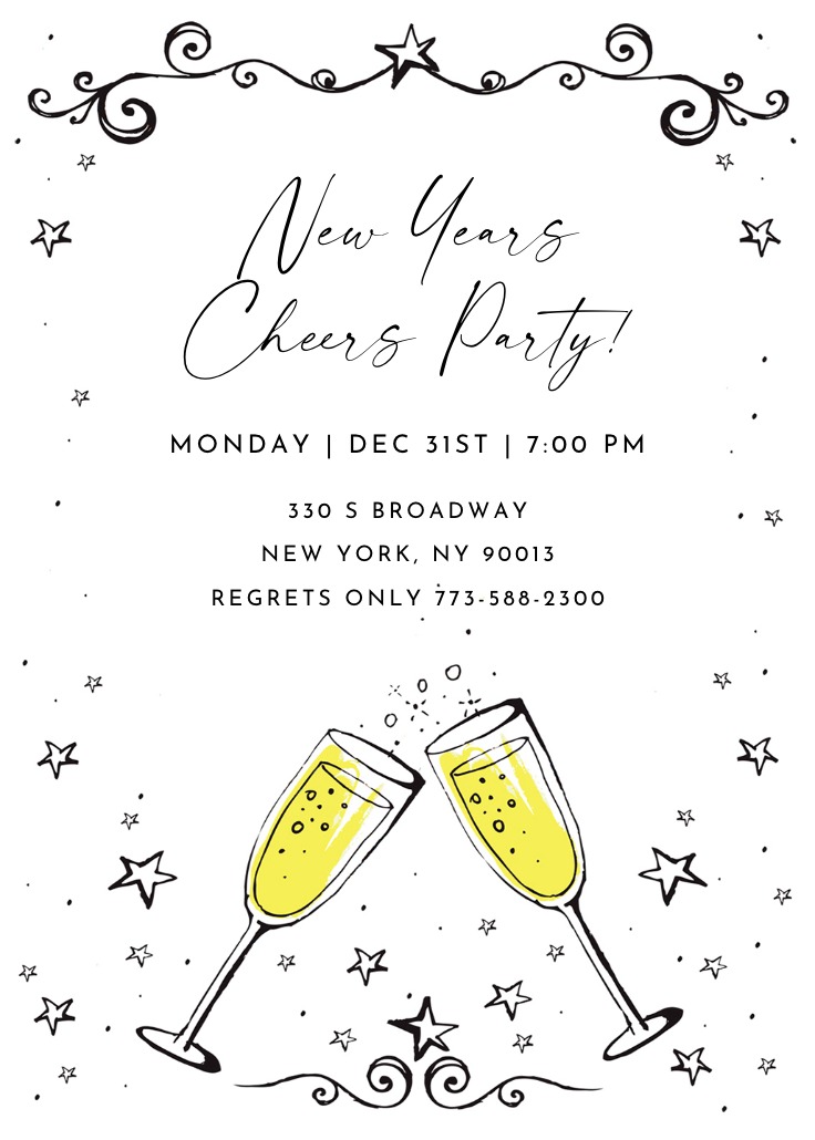 New Year's Eve Invitation Templates (Free) | Greetings Island