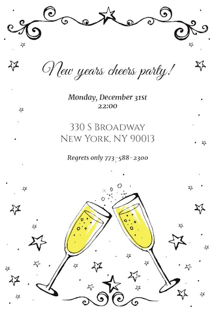 New Year's Eve Invitation Templates (Free) | Greetings Island