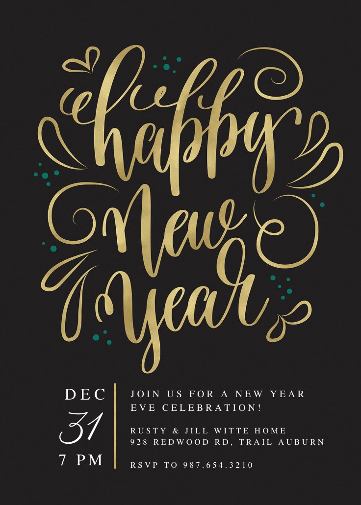 New Year's Eve Invitation Templates (Free) | Greetings Island