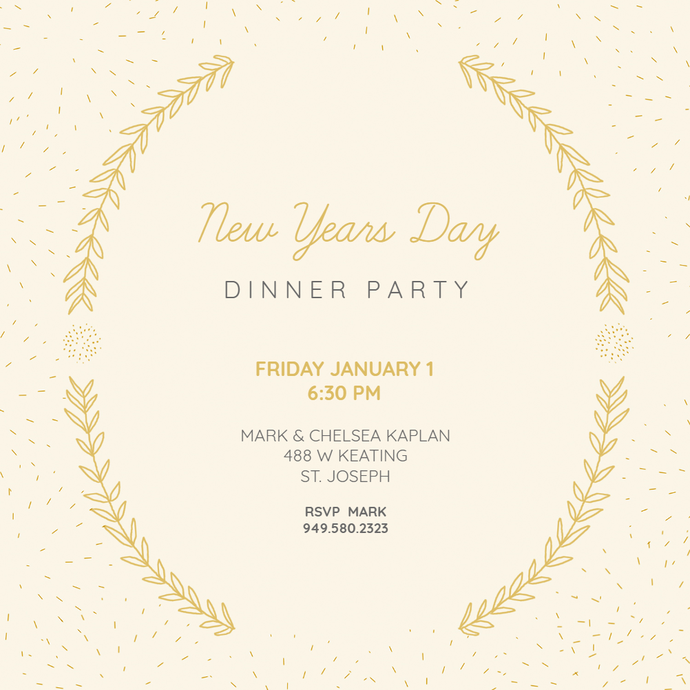 New Year's Eve Invitation Templates (Free) | Greetings Island