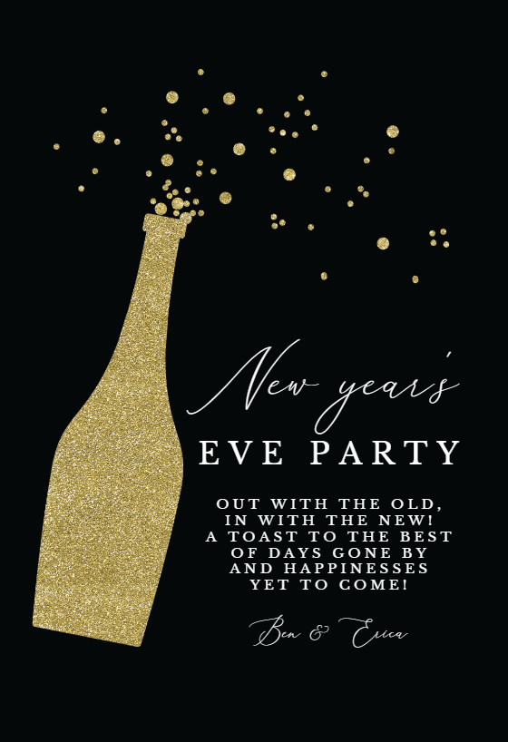 Swirling Sparkles - New Year Card | Greetings Island