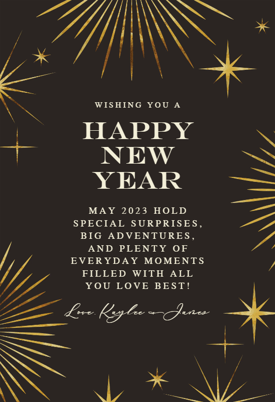 Swirling Sparkles - New Year Card | Greetings Island