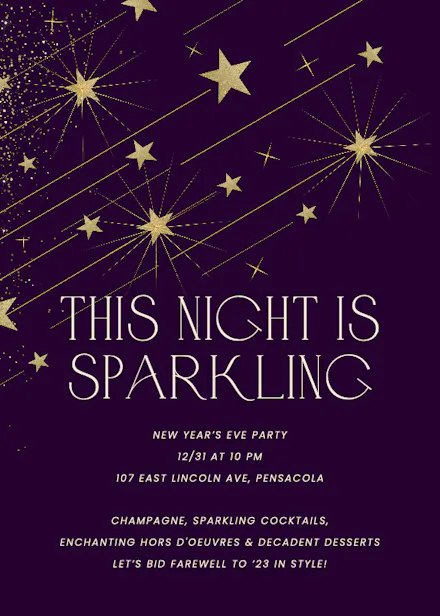 New Year's Eve Invitation Templates (Free) | Greetings Island