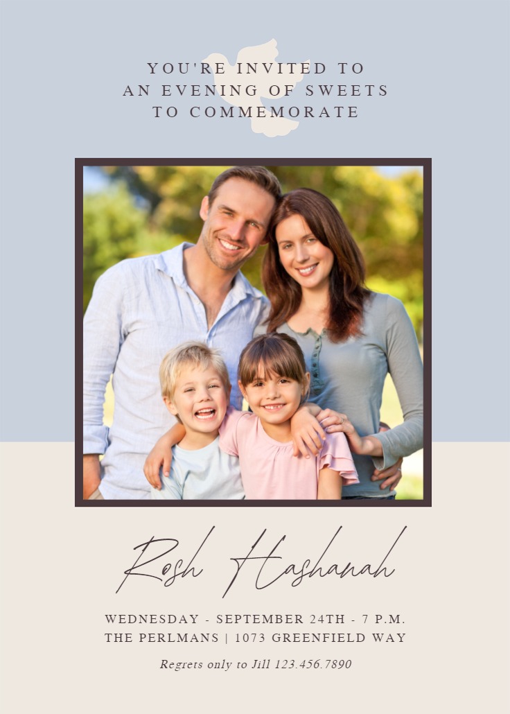 Dove - Rosh Hashanah Invitation Template | Greetings Island