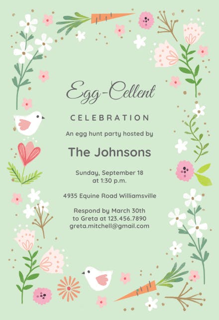Easter Invitation Templates (Free) | Greetings Island