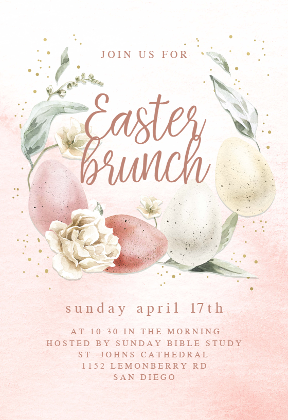 Spring colors - Easter Invitation Template (Free) | Greetings Island
