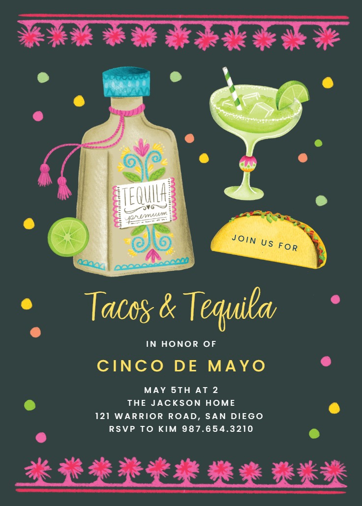 Festive Flavors - Cinco de mayo Invitation Template (Free) | Greetings ...