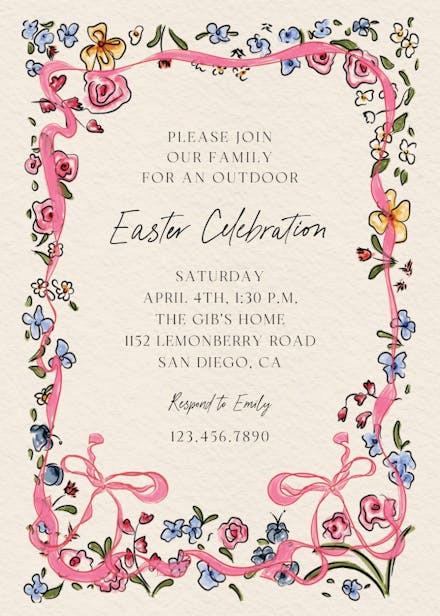 Easter Invitation Templates (Free) | Greetings Island