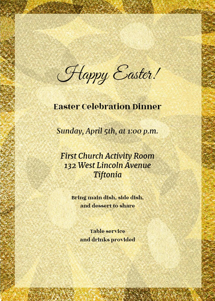 Flowers - Easter Invitation Template (Free) | Greetings Island