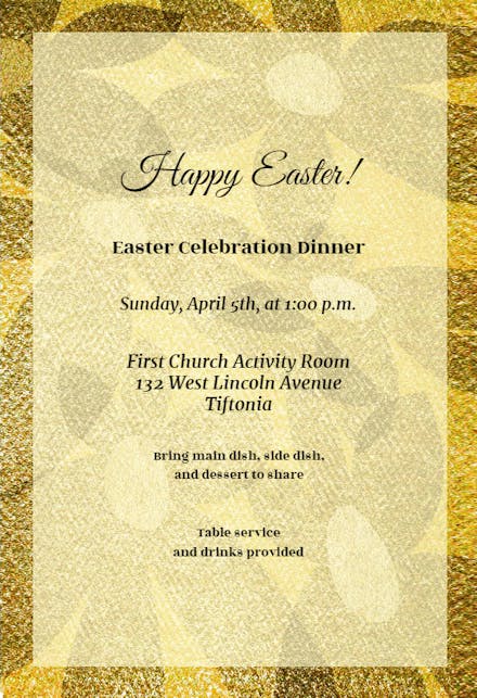 Easter Party - Easter Invitation Template (Free) | Greetings Island