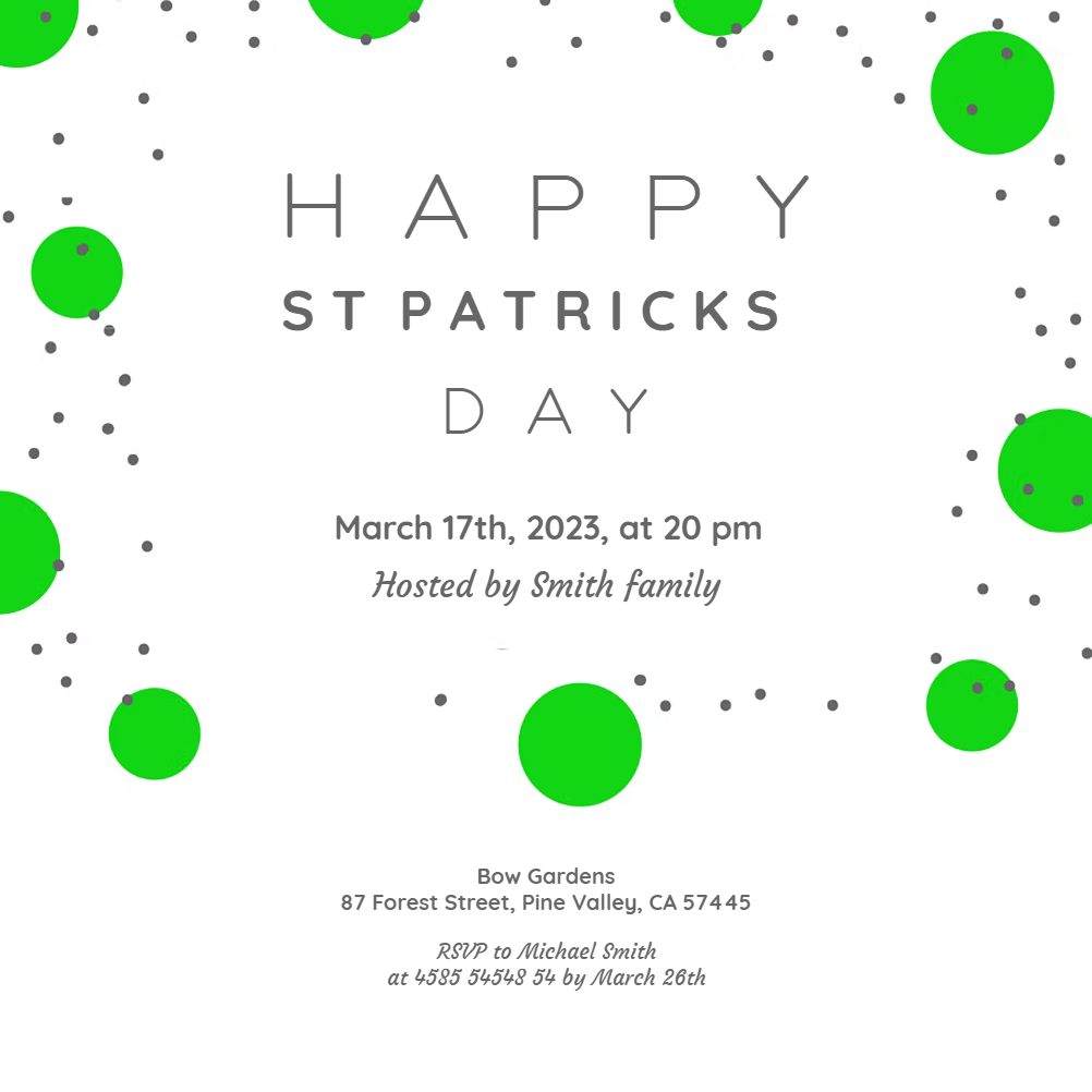 Precious Patrick - St. Patricks Day Invitation Template (Free ...