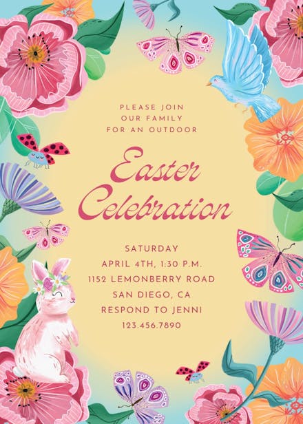 Easter Invitation Templates (Free) | Greetings Island
