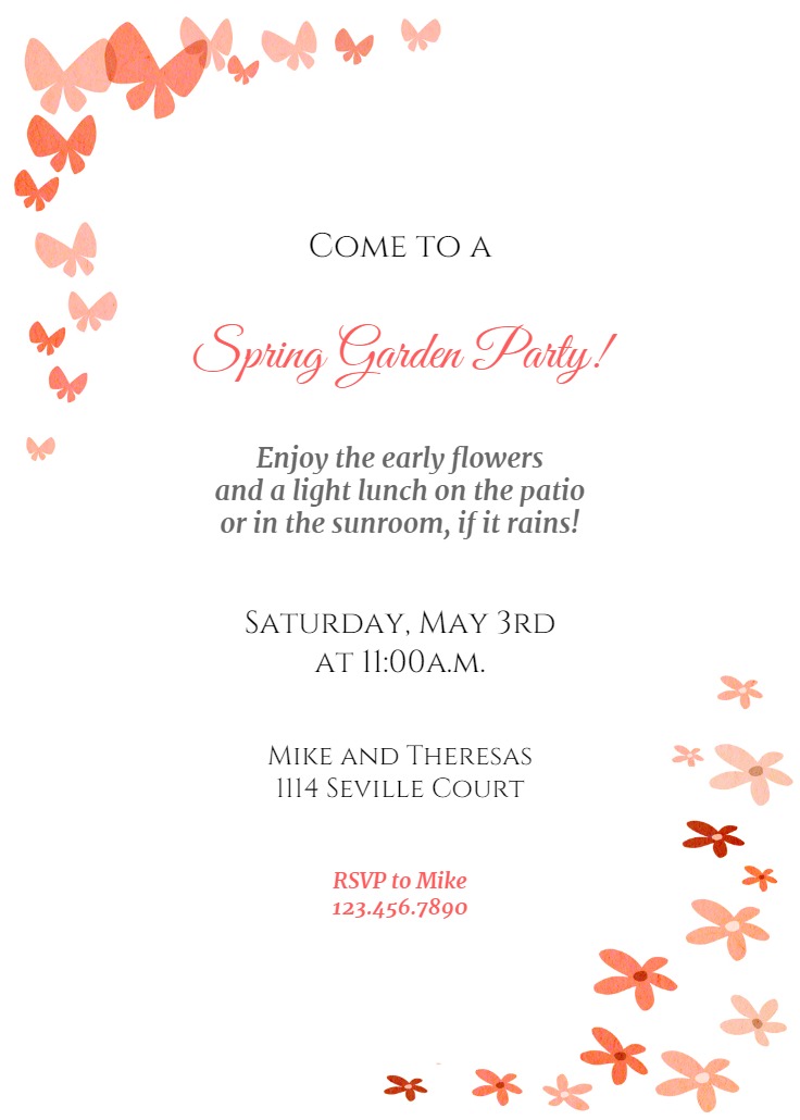 Blue and White Bars - Invitation Template (Free) | Greetings Island