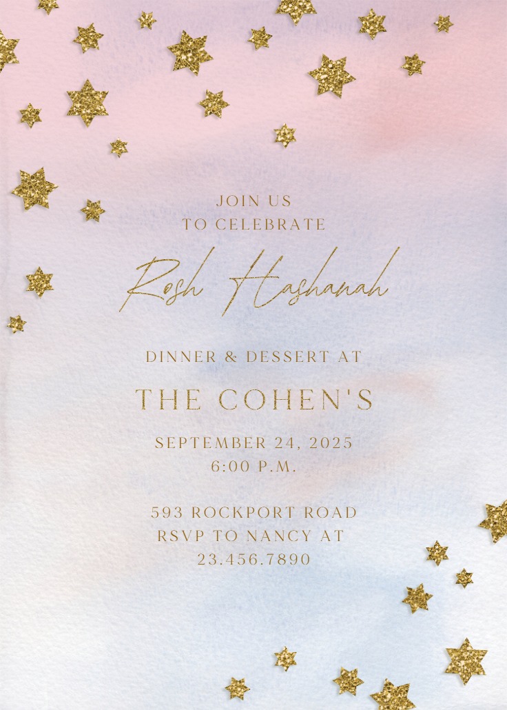 Stars of Faith - Holidays Invitation Template | Greetings Island