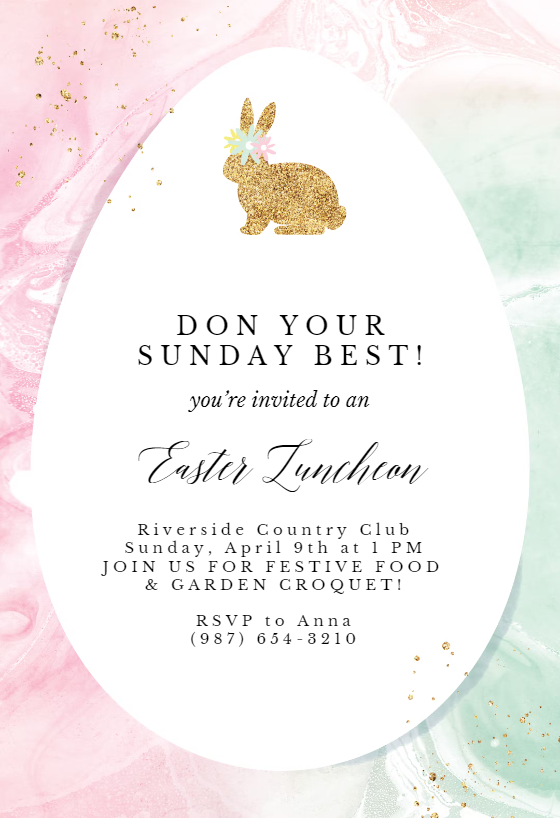 Sunday Best - Easter Invitation Template | Greetings Island