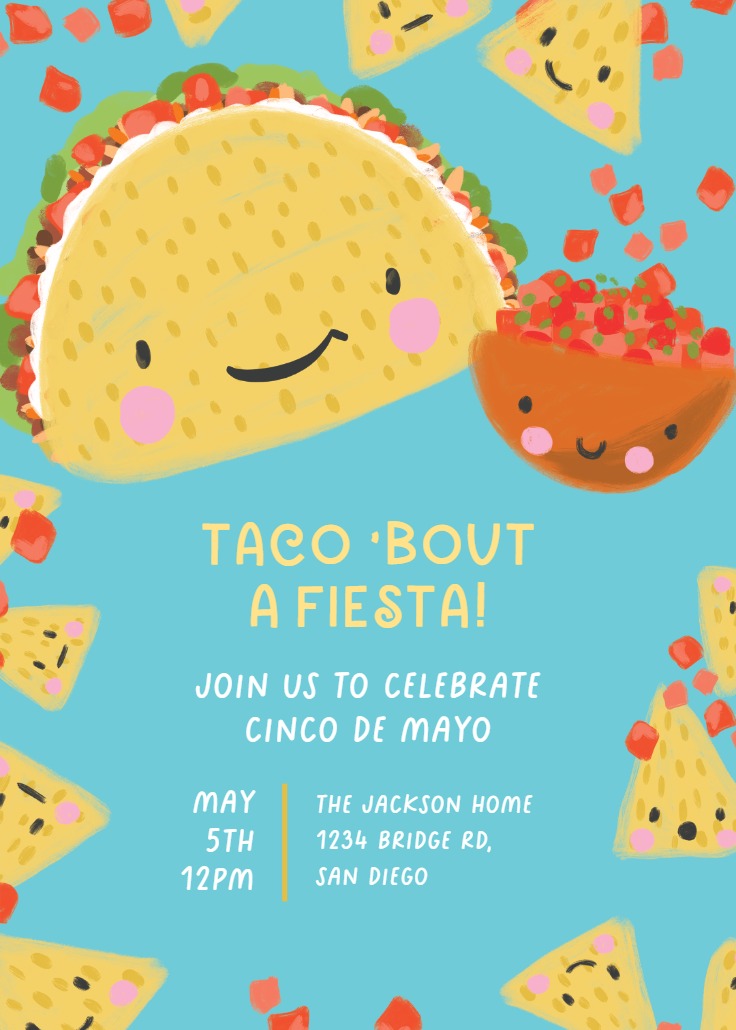Taco ‘Bout Fun - Cinco de mayo Invitation Template (Free) | Greetings ...