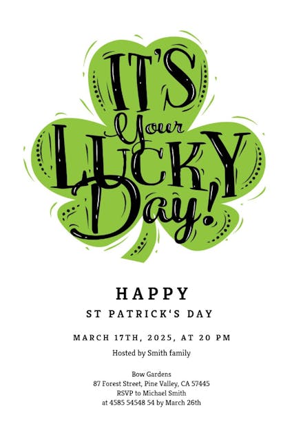 Lucky Stout - St. Patricks Day Invitation Template (Free) | Greetings ...