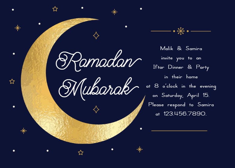 Moonlight Shimmer - Ramadan Invitation Template | Greetings Island