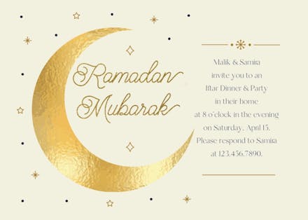 Moonlight Shimmer - Ramadan Invitation Template | Greetings Island
