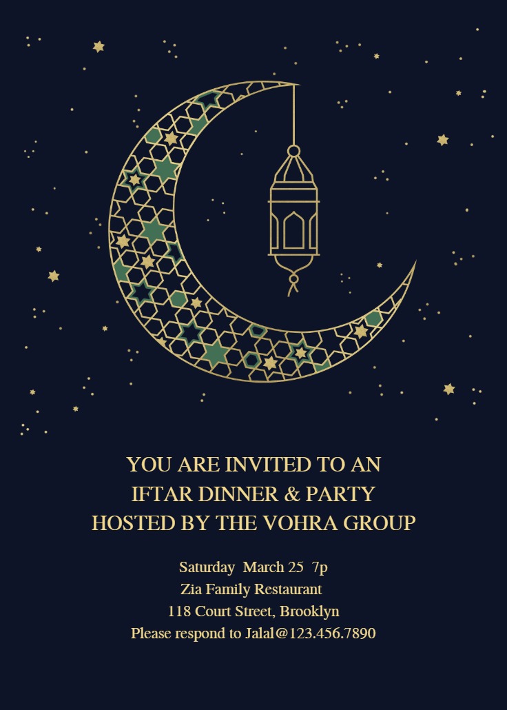 Breaking Bread - Ramadan Invitation Template (Free) | Greetings Island