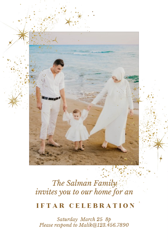 Festive Feast - Ramadan Invitation Template (Free) | Greetings Island