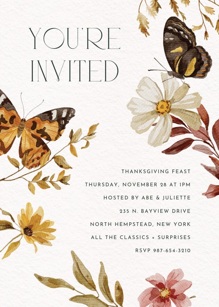 Fall Bouquet - Invitation Template (Free) | Greetings Island