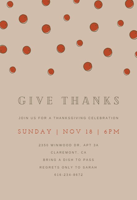 Page 3 | Thanksgiving Invitation Templates (Free) | Greetings Island