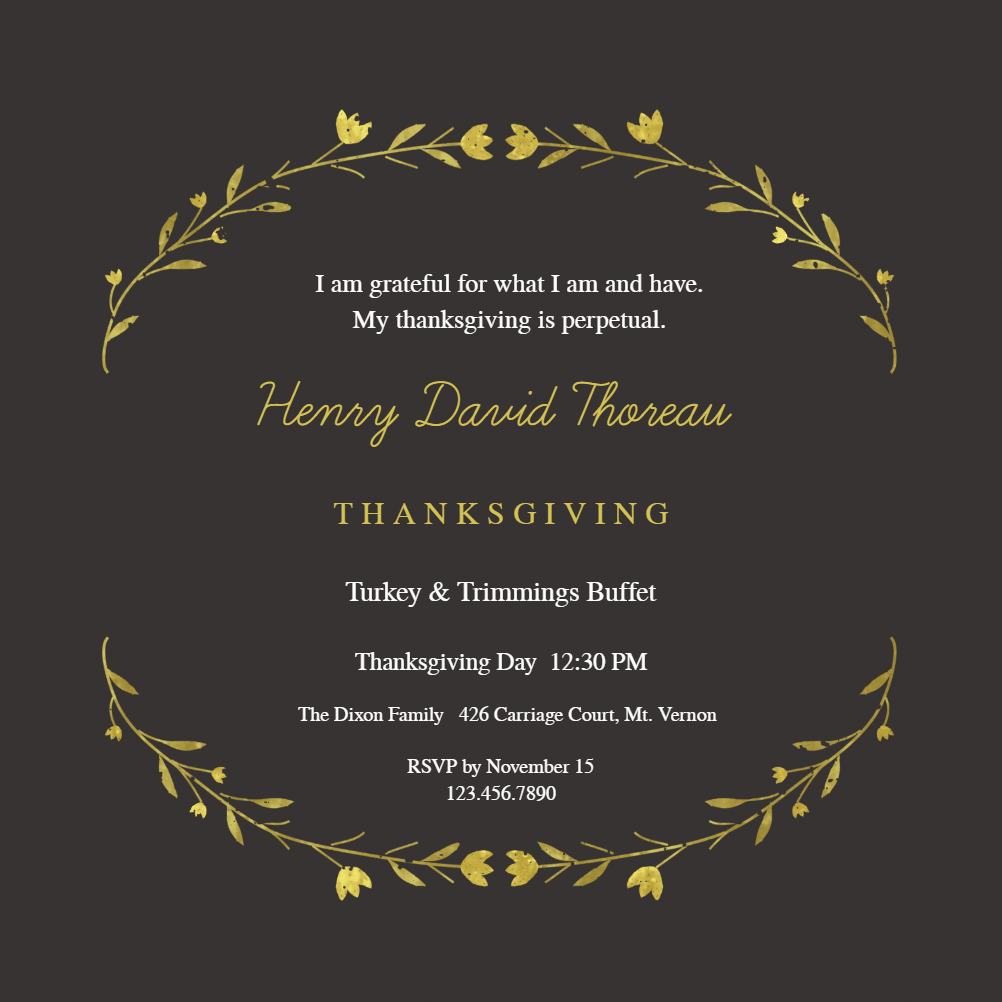 Thanksgiving Invitation Templates (Free) | Greetings Island