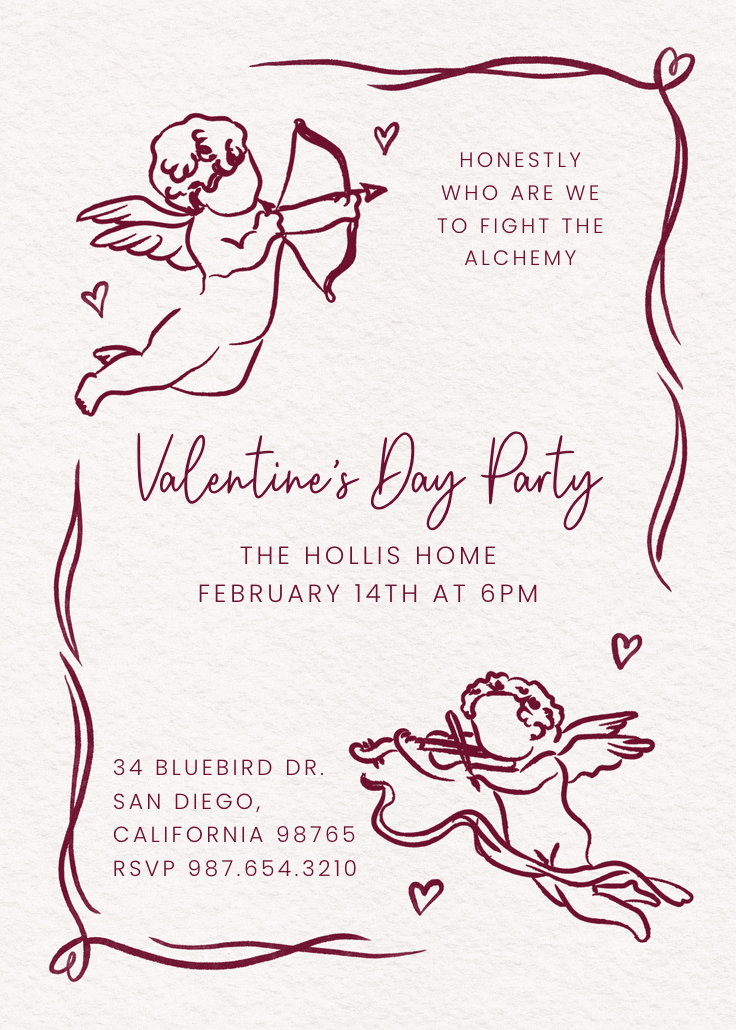 Angels Hug - Valentine's Day Invitation Template | Greetings Island