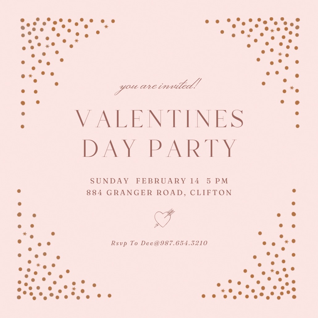 Center Stage - Valentine's Day Invitation Template (Free) | Greetings ...