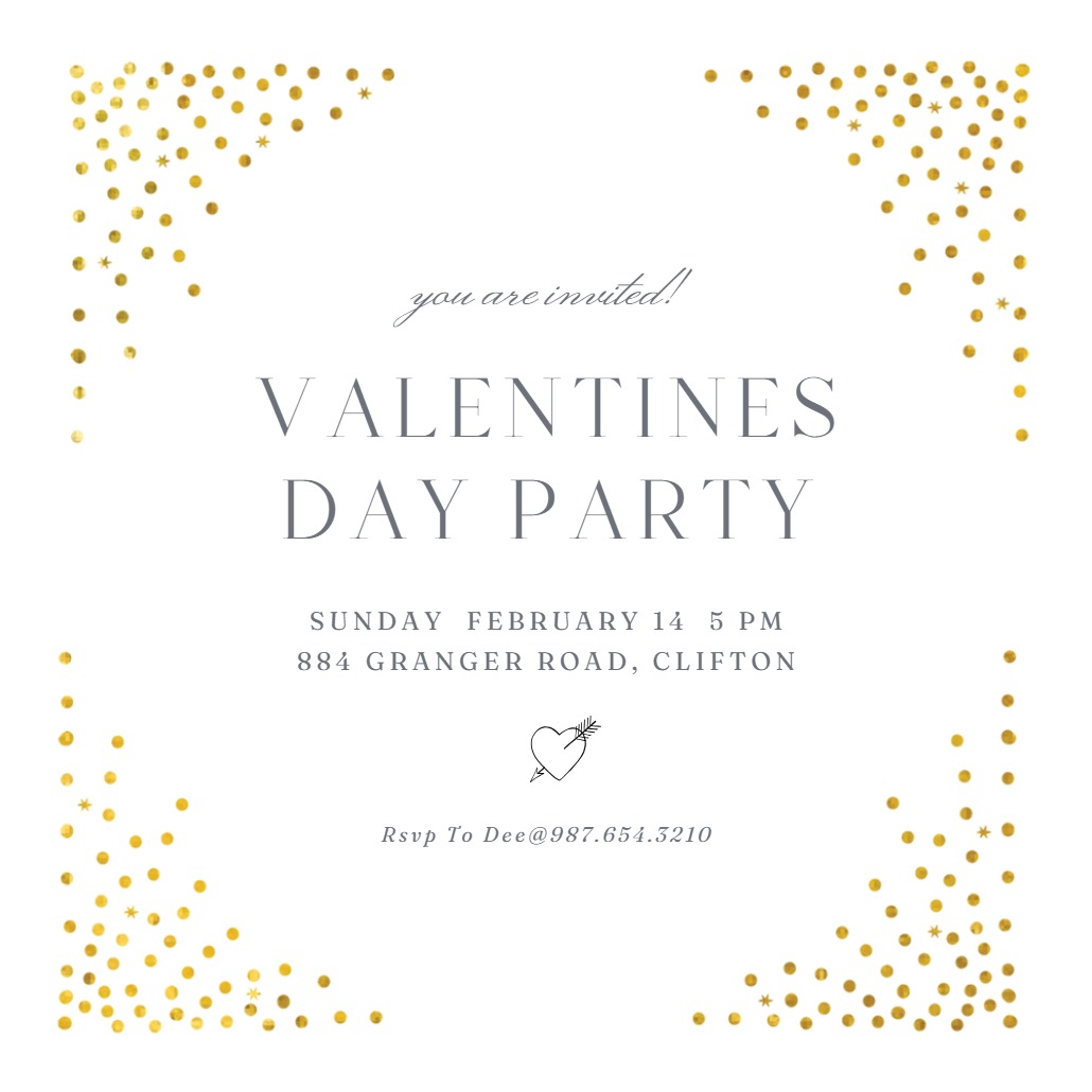 Center Stage - Valentine's Day Invitation Template (Free) | Greetings ...